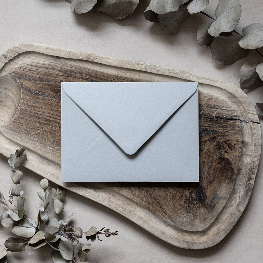 Real Grey Envelopes | C7, C6, 5x7", C5, Square | DIY